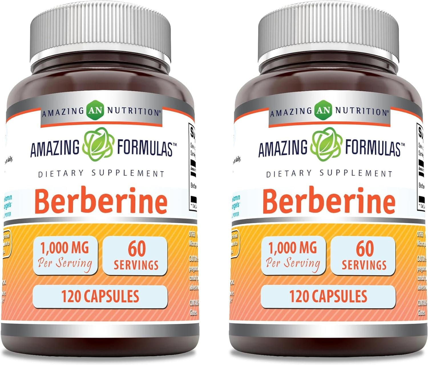Amazing Formulas Berberine 1000mg Per Serving 120 Capsules Supplement ...