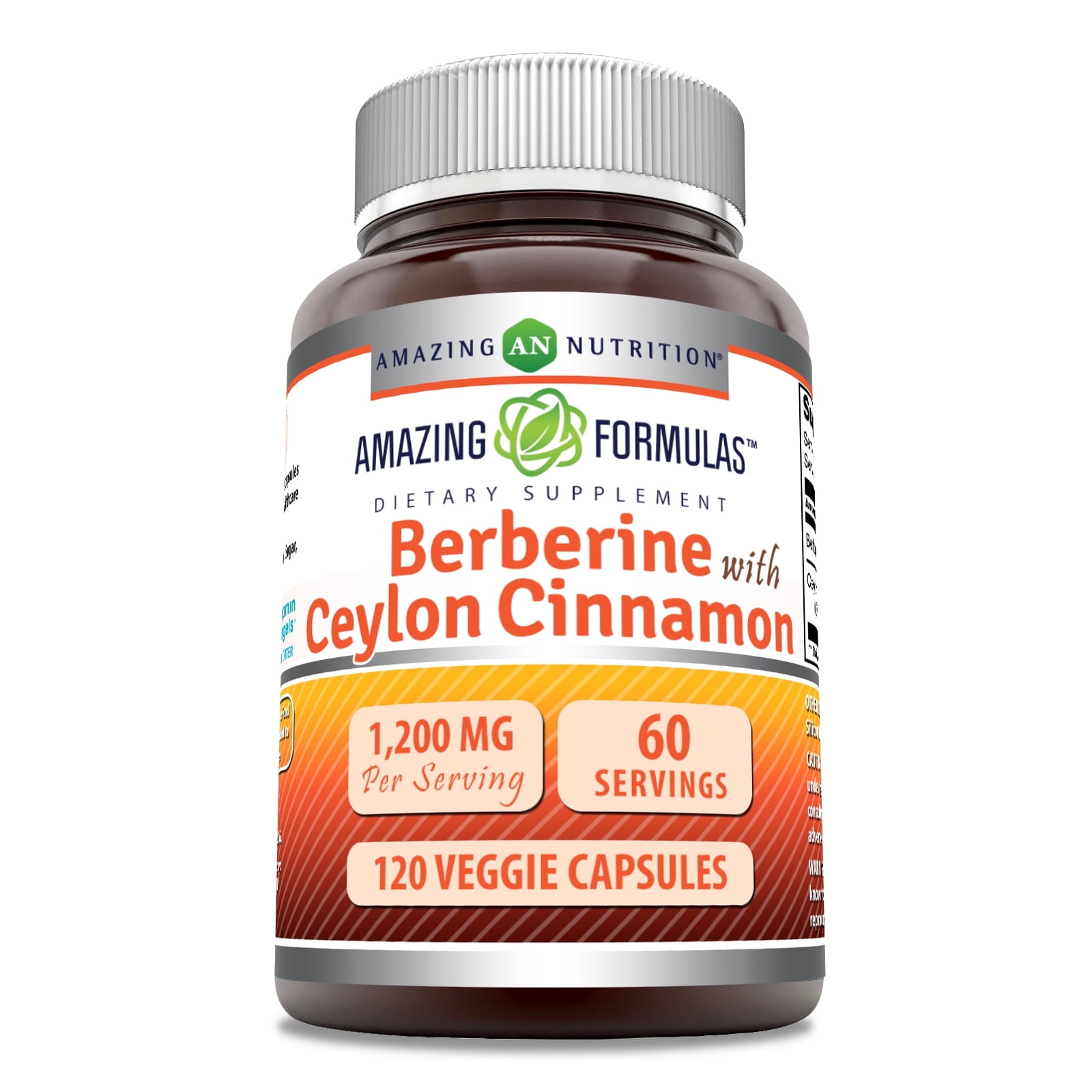 Amazing Formulas Berberine 1200 Mg with Ceylon Cinnamon 100 Mg ...