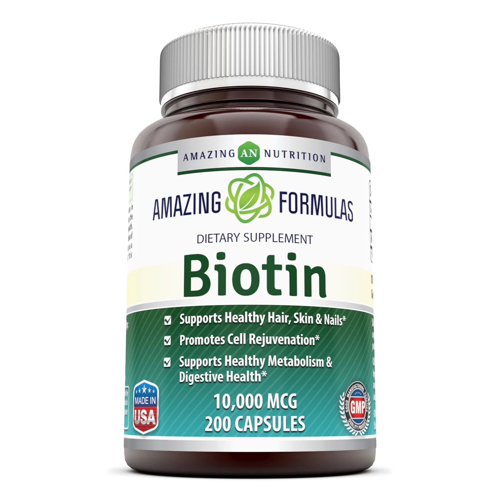 Amazing Formulas Biotin 10,000 mcg 200 Capsules - Walmart.com