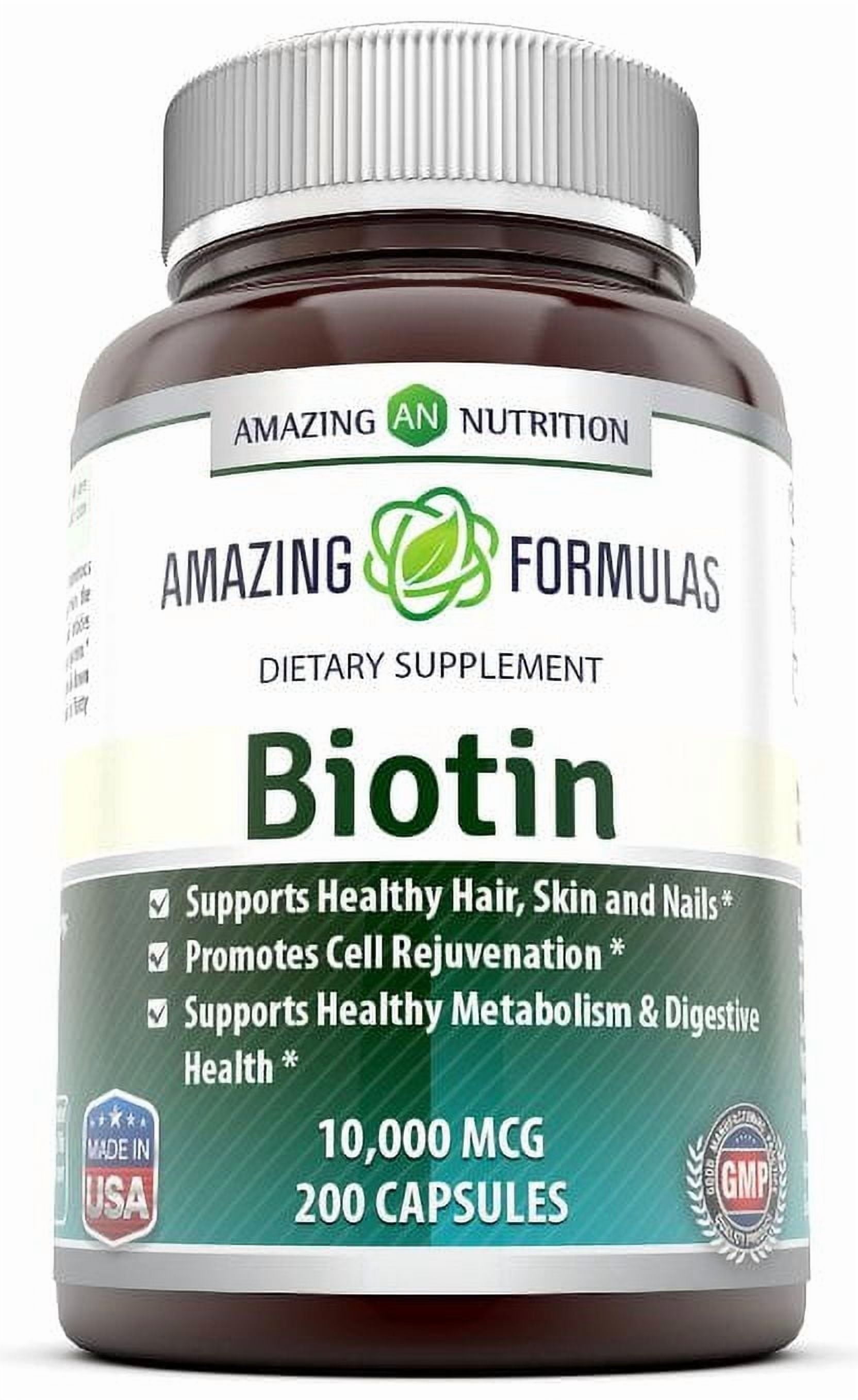 Amazing Formulas Biotin 10000 Mcg for Healthy Hair, Skin & Nails ...