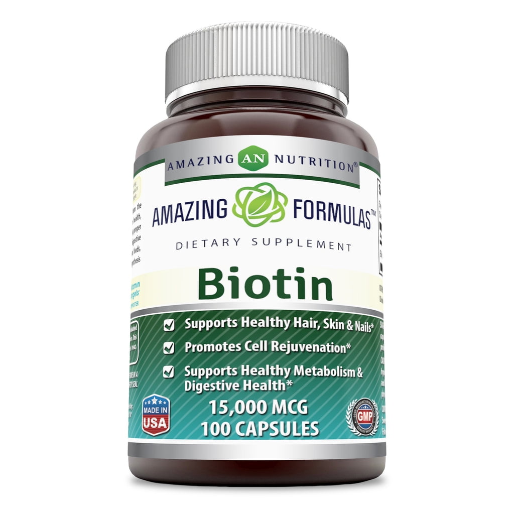 Amazing Formulas Biotin 15000 Mcg 100 Capsules - Walmart.com