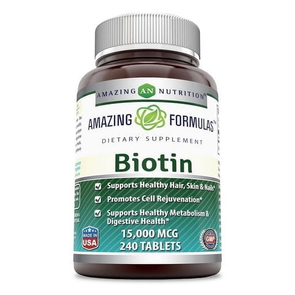 Amazing Formulas Biotin 15000 Mcg 240 Tablets - Walmart.com