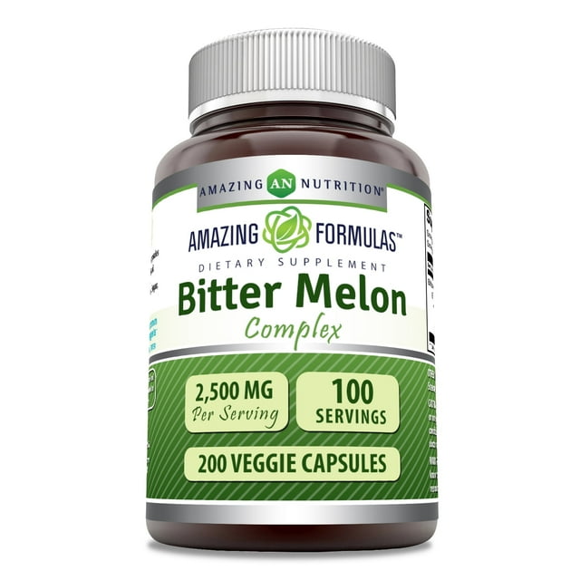 Amazing Formulas Bitter Melon Complex 2500 mg, Vegetarian, 200 Capsules ...