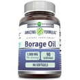 Amazing Formulas Borage Oil 1000mg Softgels with Omega 6 GLA Linoleic ...