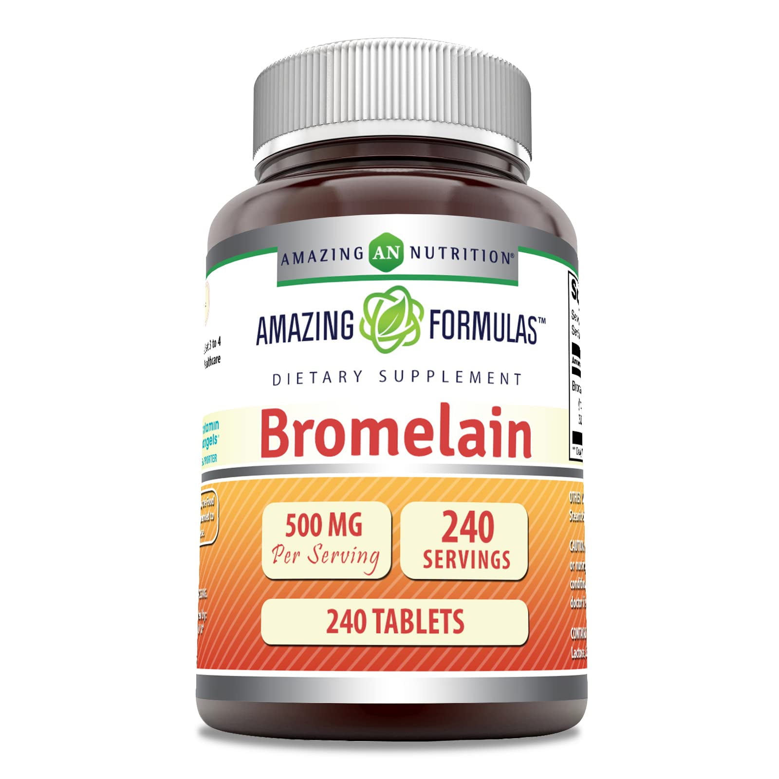 Amazing Formulas Bromelain 500 Mg Tablets Supplement | Non-GMO | Gluten ...
