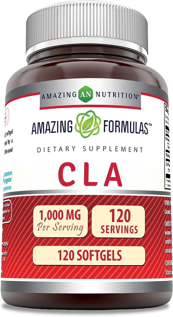 Amazing Formulas Dietary CLA 1000mg Health Supplement | 120 Non-GMO ...