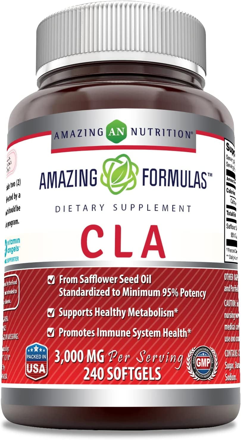 Amazing Formulas CLA Conjugated Linoleic Acid Supplement, 3000 Mg, 240 ...