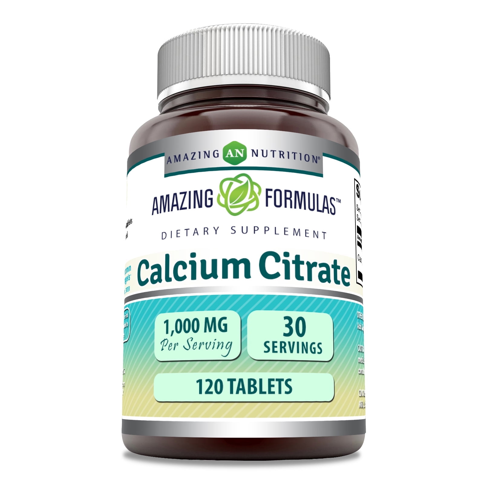 Amazing Formulas Calcium Citrate 1000mg per Serving 120 Tablets ...