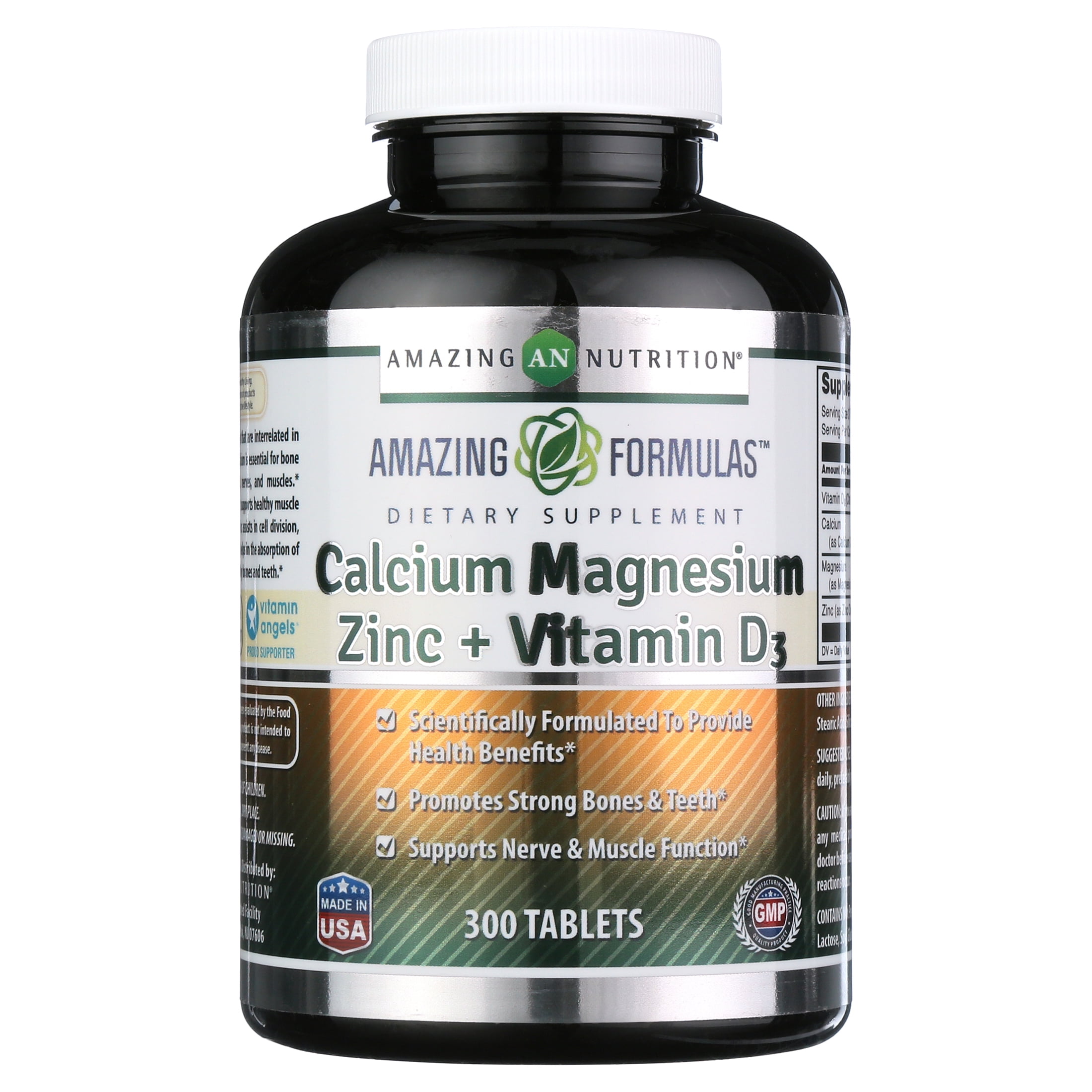 Amazing Formulas CAL MAG Supplement with Calcium, Magnesium, Zinc ...