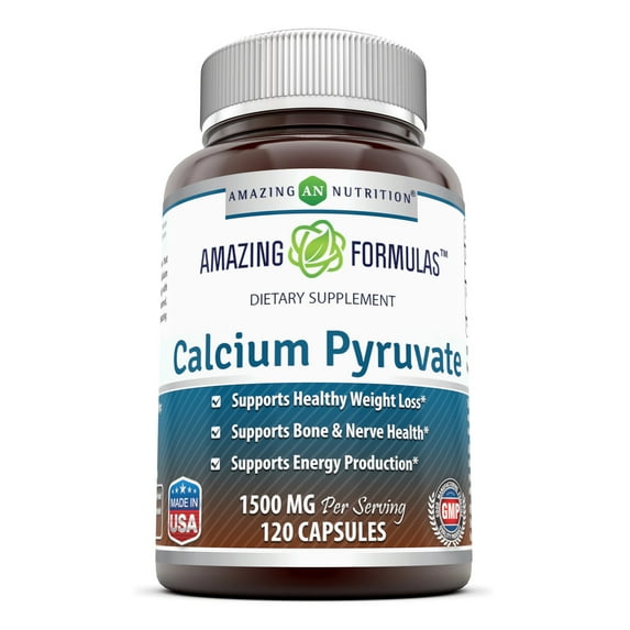 Amazing Formulas Calcium Pyruvate Supplement Pills, 750 Mg 120 Capsules ...