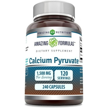 Best Naturals Calcium Pyruvate 750 mg 120 Vegan Supplements Capsules ...