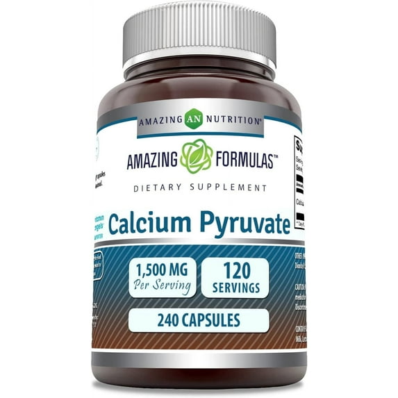 Amazing Formulas Calcium Pyruvate 1500mg Per Serving 240 Capsules ...