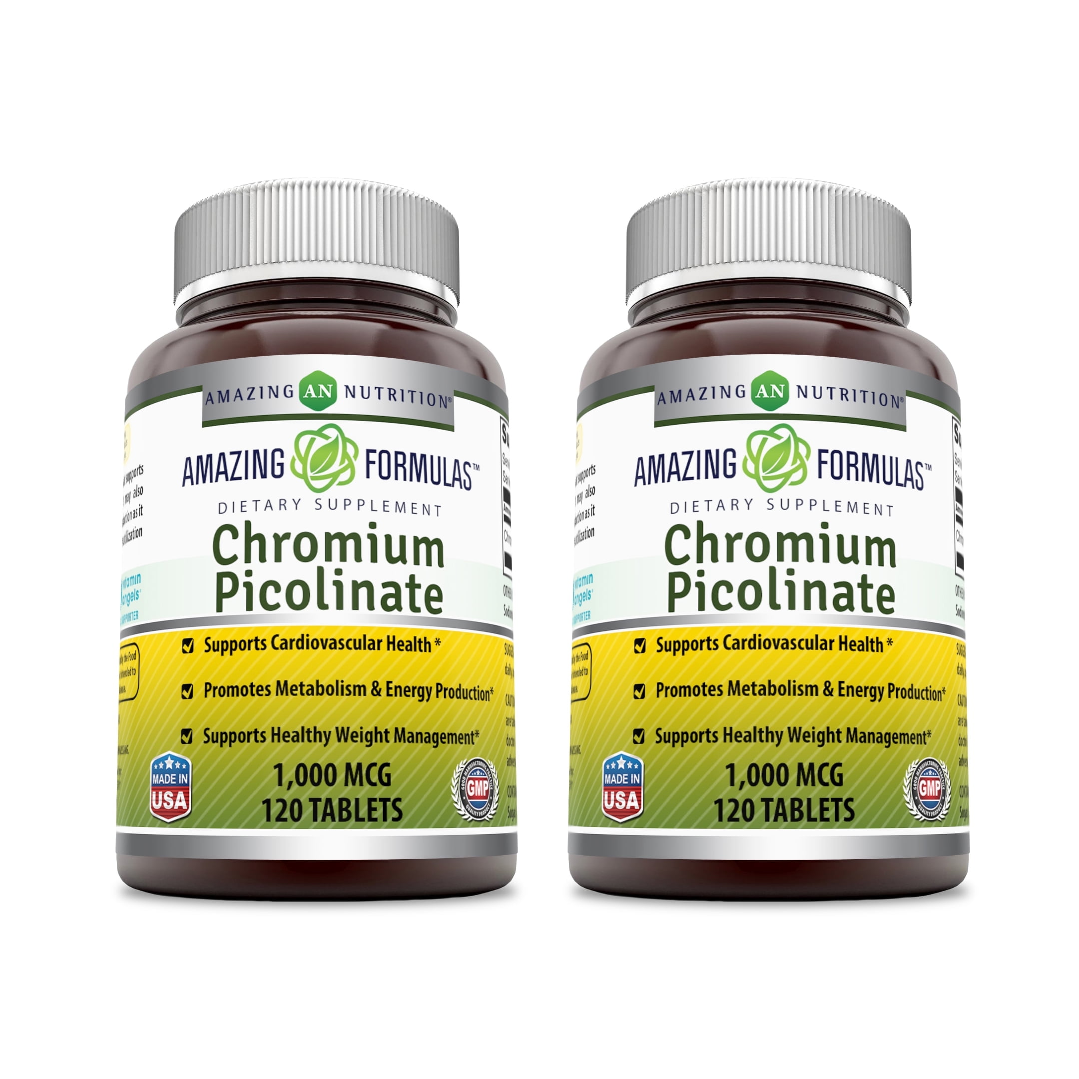 Amazing Formulas Chromium Picolinate 1000mcg 120 Tablets Supplement ...