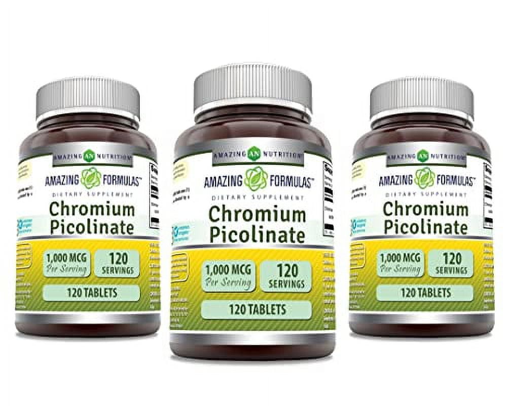 Amazing Formulas Chromium Picolinate 1000mcg Tablets Supplement | Non ...