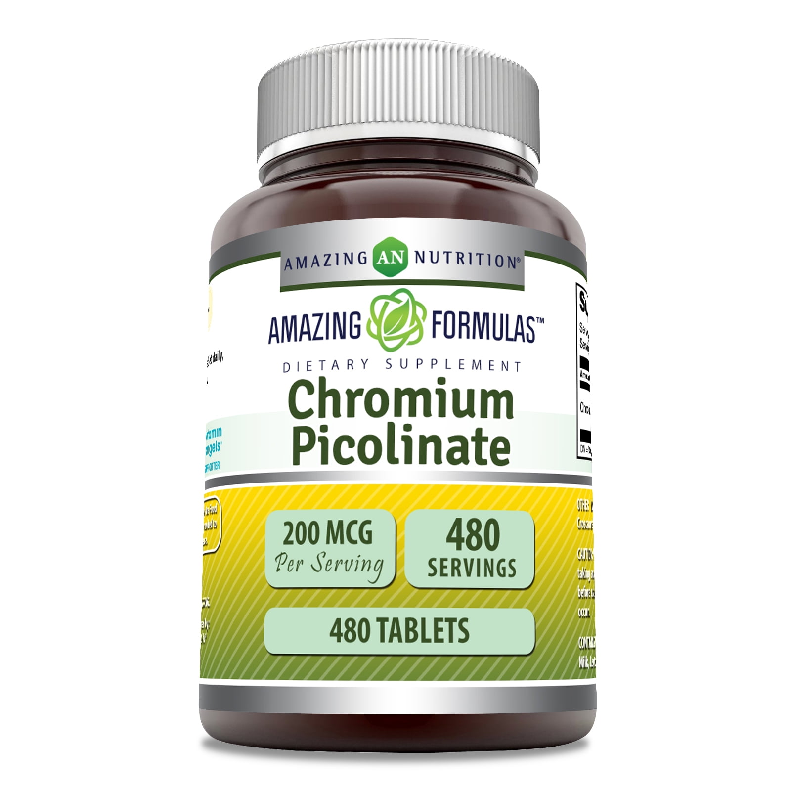 Amazing Formulas Chromium Picolinate 1000mcg 120 Tablets Supplement ...