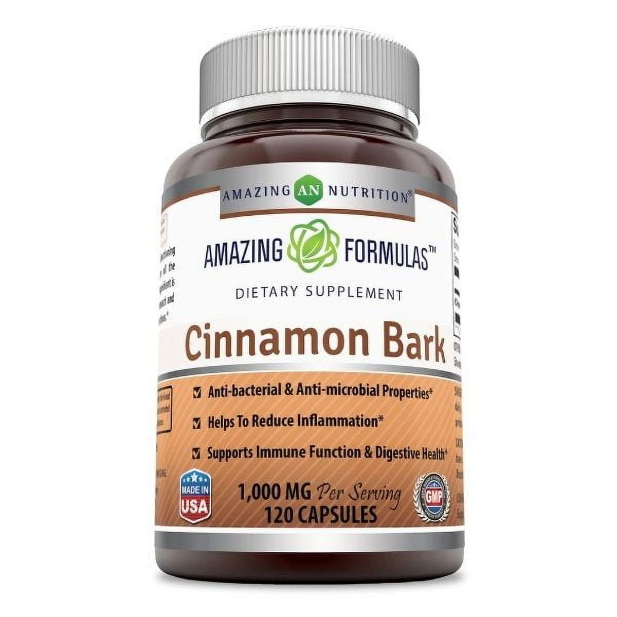 Amazing Formulas Cinnamon Bark 1000 Mg Per Serving 120 Veggie Capsules ...