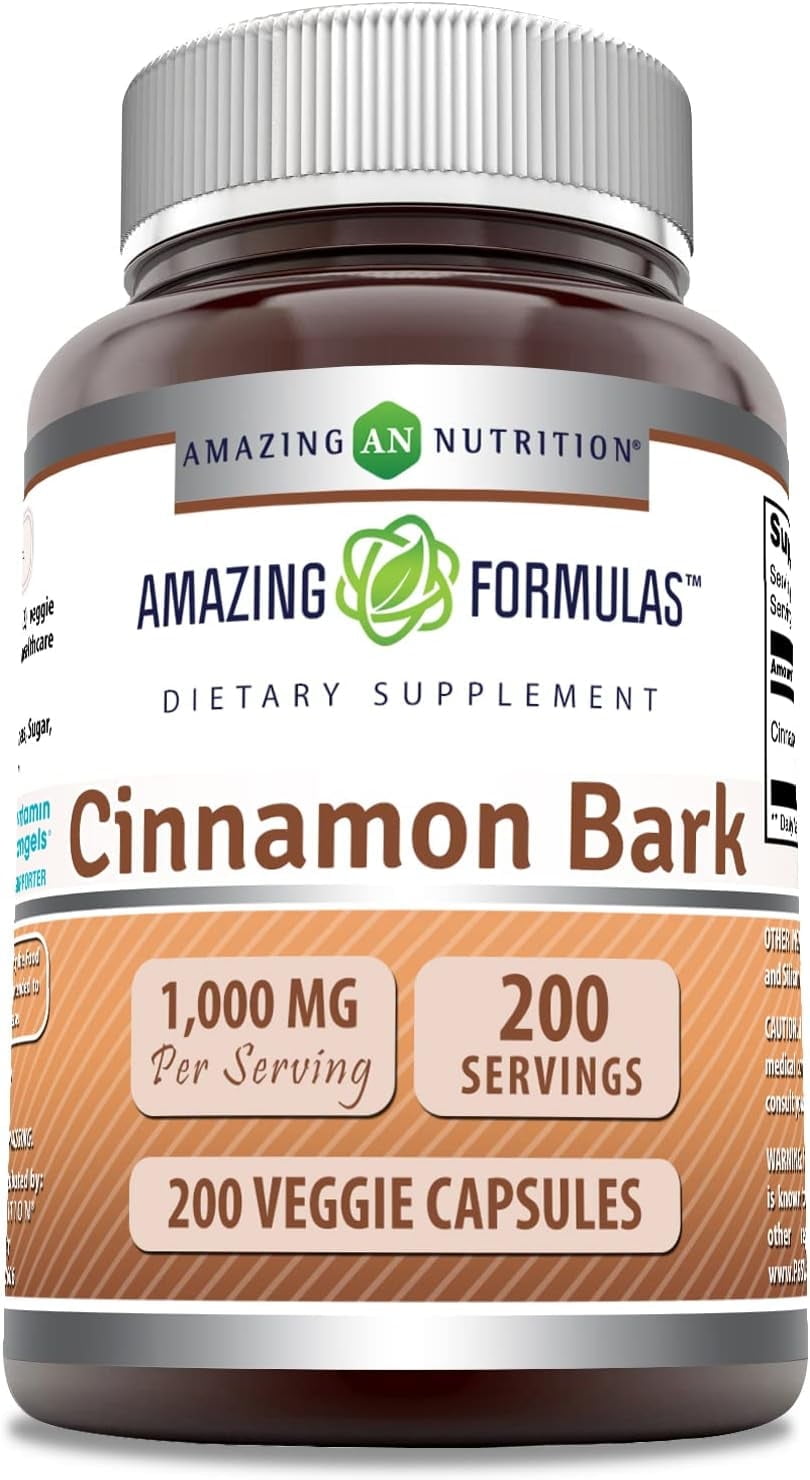 Amazing Formulas Cinnamon Bark Supplement, 1000 Mg Per Serving, 200 ...