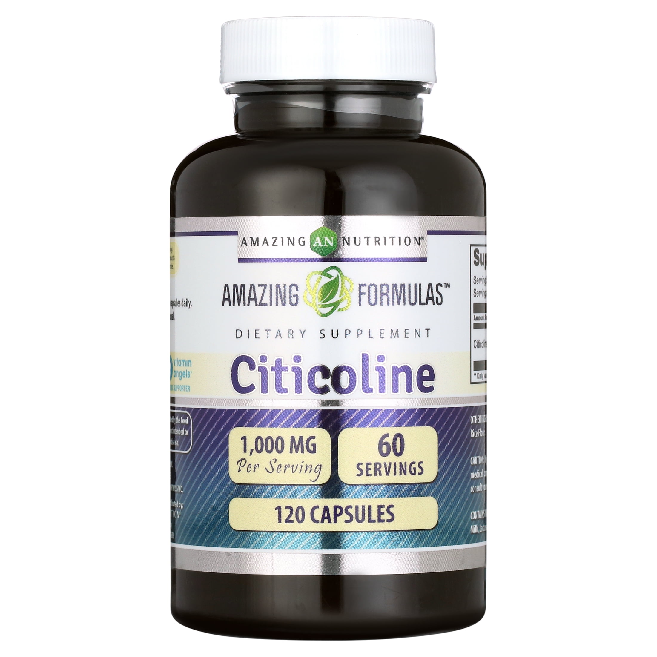 Amazing Formulas Citicoline 1000mg, 120 Capsules, Supports Focus and ...