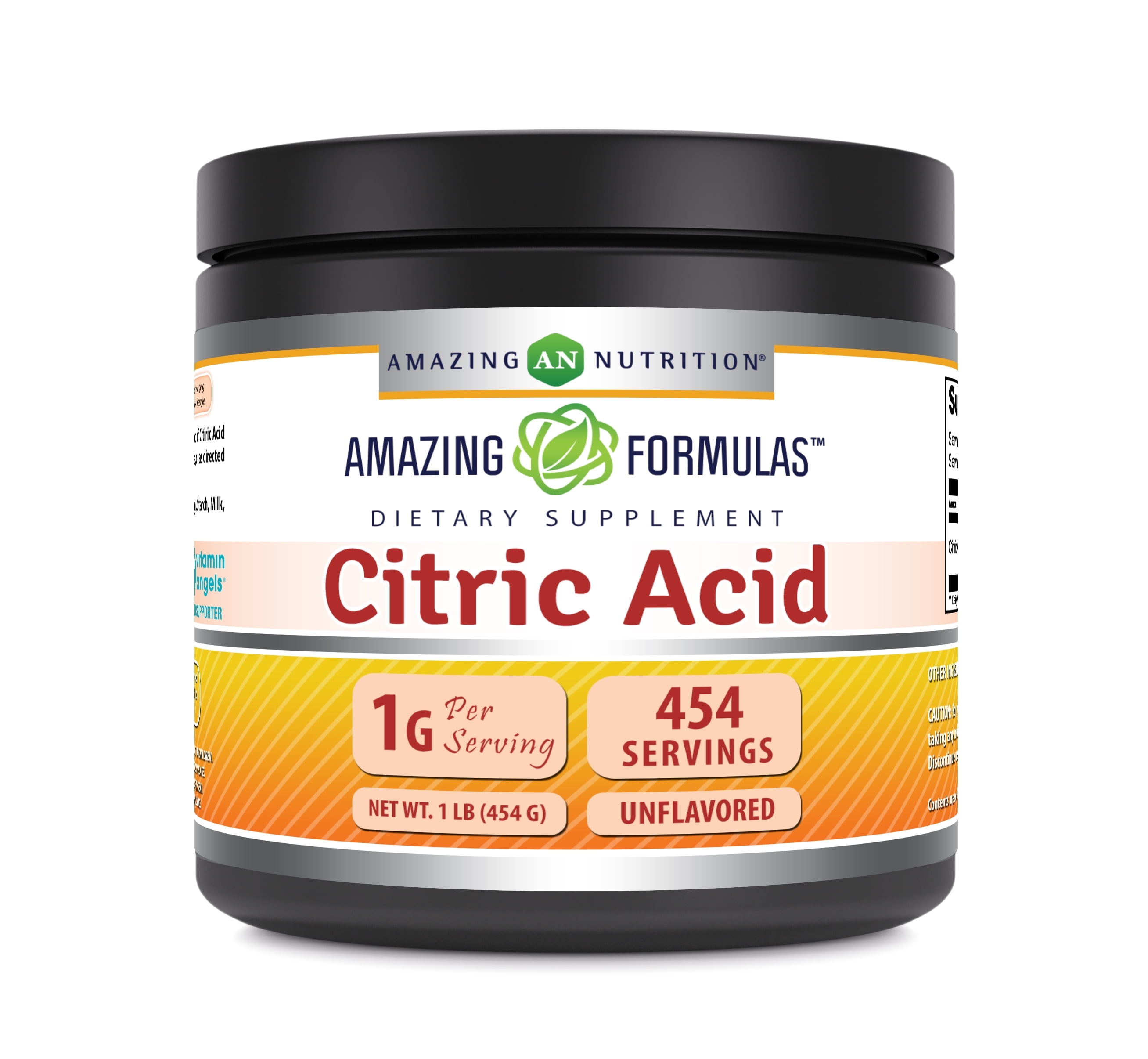 Amazing Formulas Citric Acid 1000mg Per Serving 1Lbs Powder Dietary ...