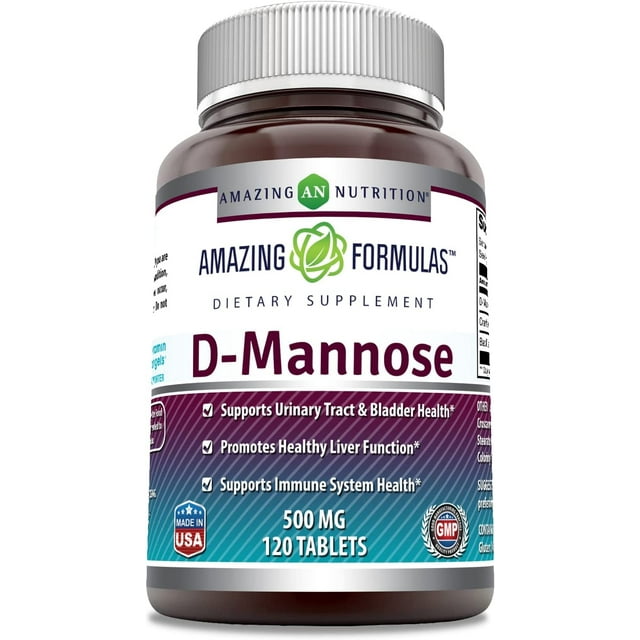 Amazing Formulas D-Mannose 500mg 120 Tablets Supplement (Non-GMO) - Walmart.com