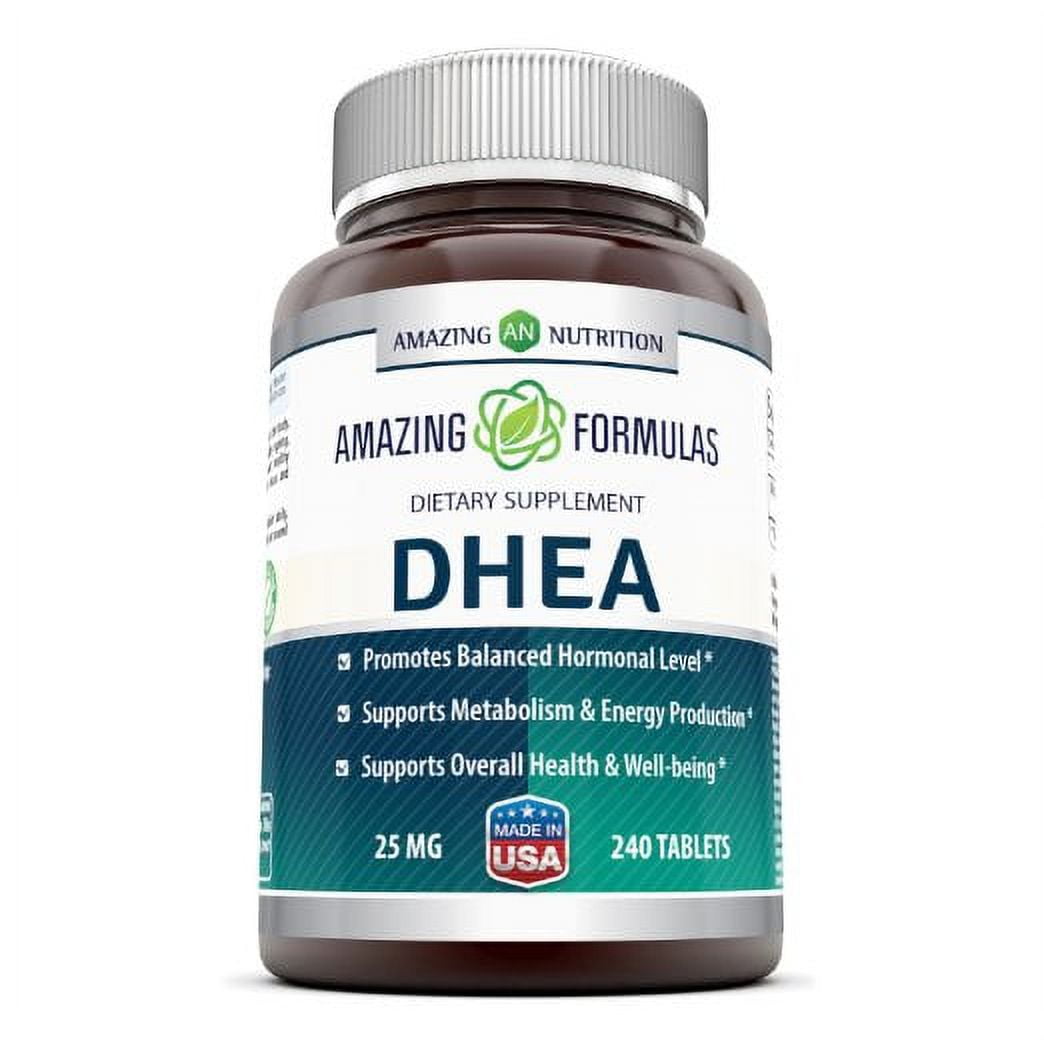 Amazing Formulas DHEA 50mg 240 Tablets Supplement | Pure Health | Non ...