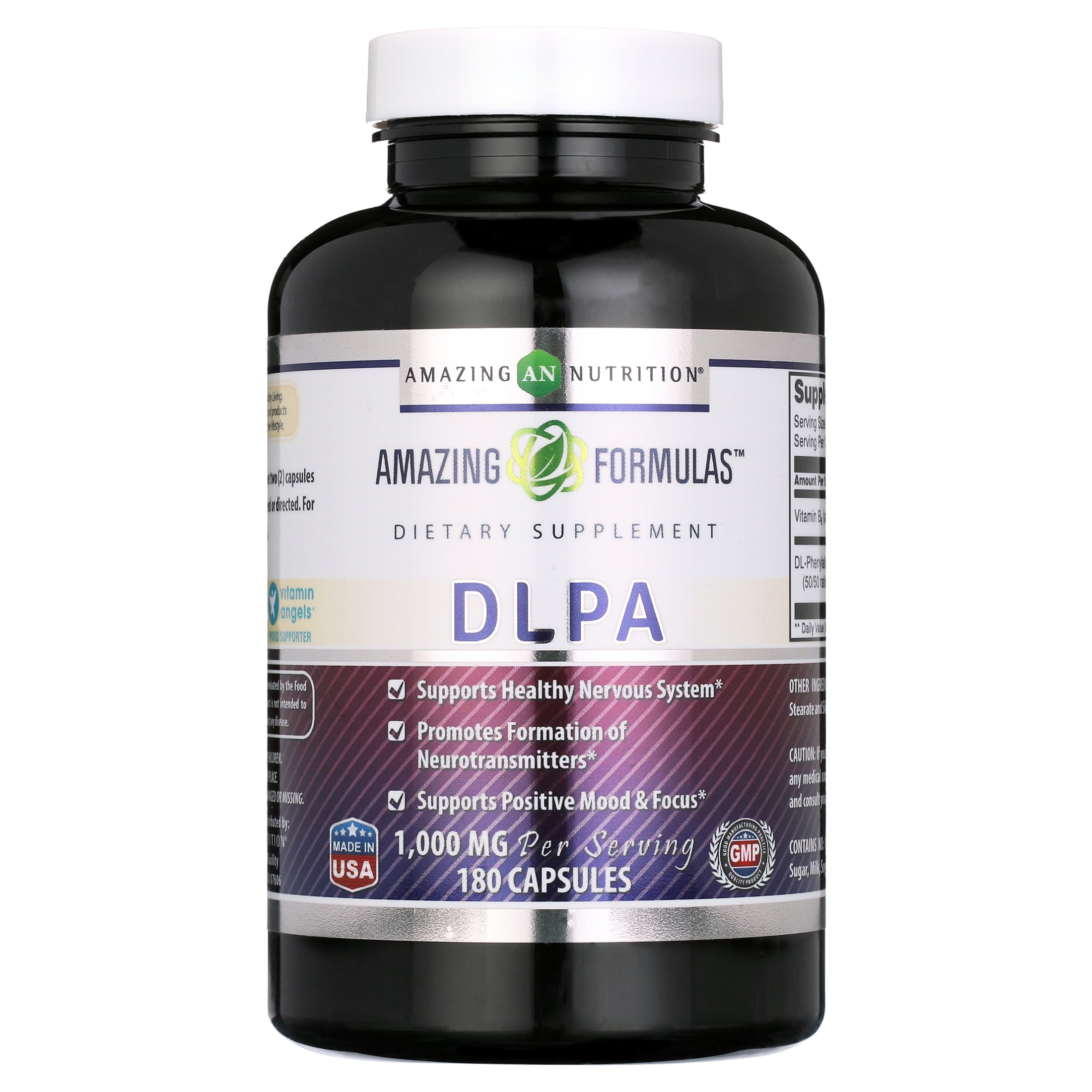 Amazing Formulas DLPA Dietary Supplement, 1000 Mg Per Serving, 180 ...