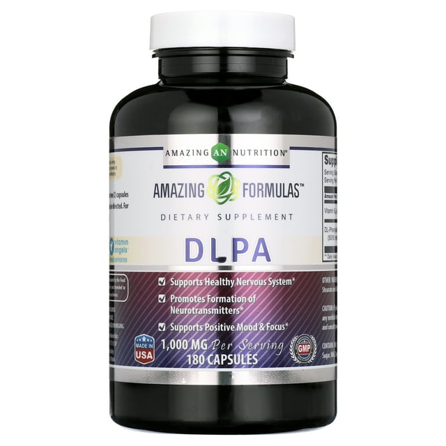 Amazing Formulas DLPA Dietary Supplement, 1000 Mg Per Serving, 180 Capsules - Walmart.com