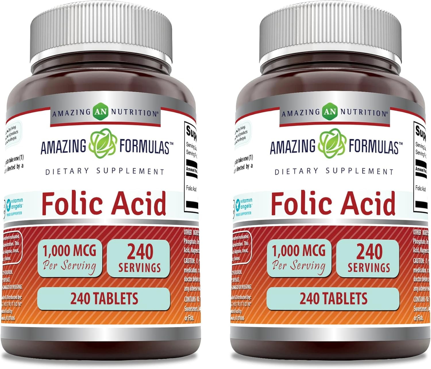 Amazing Formulas Folic Acid 1000 mcg Supplement, 240 Tablets - Walmart.com