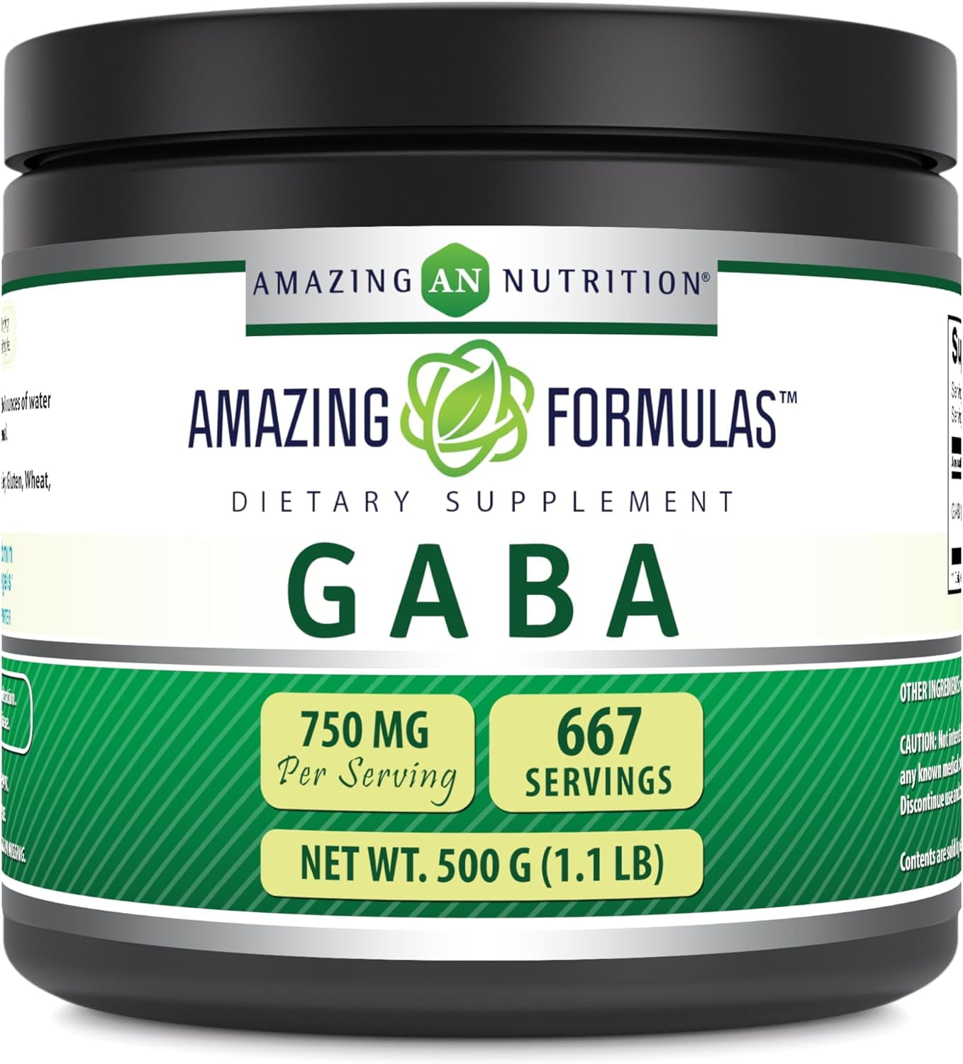 Amazing Formulas GABA Dietary Supplement - 750 Mg Per Serving, Pure ...