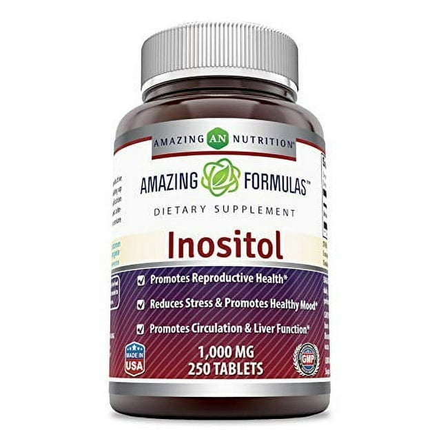 Amazing Formulas Inositol 1000 mg 250 Tablets Supplement | Non-GMO ...