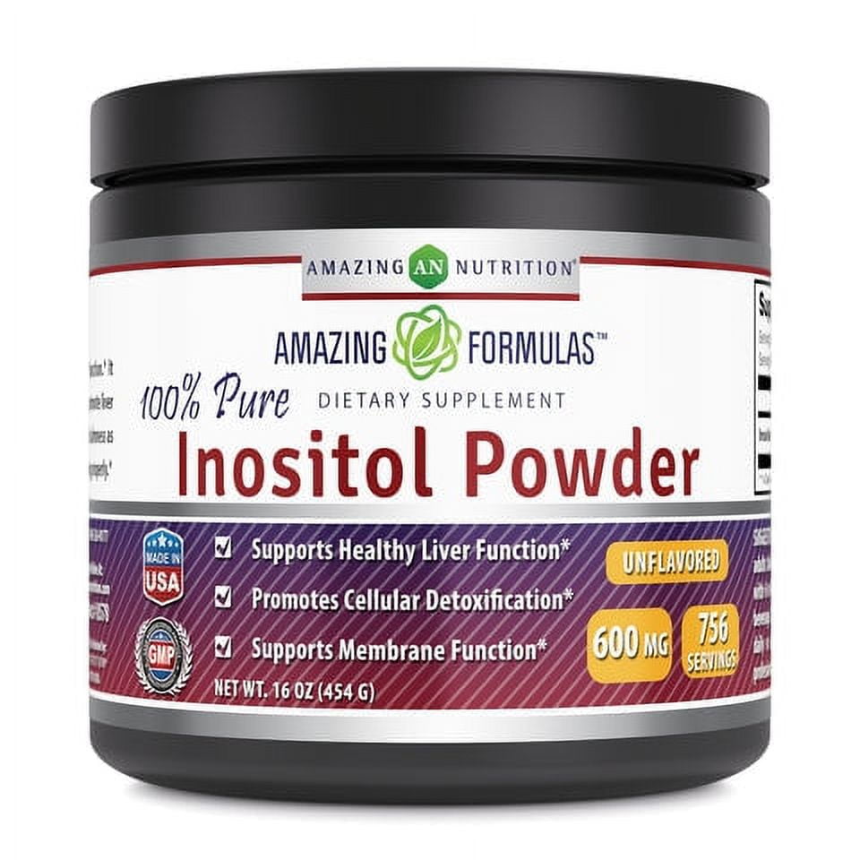 Amazing Formulas Pure Inositol Powder Power Supplement, 600mg Per ...
