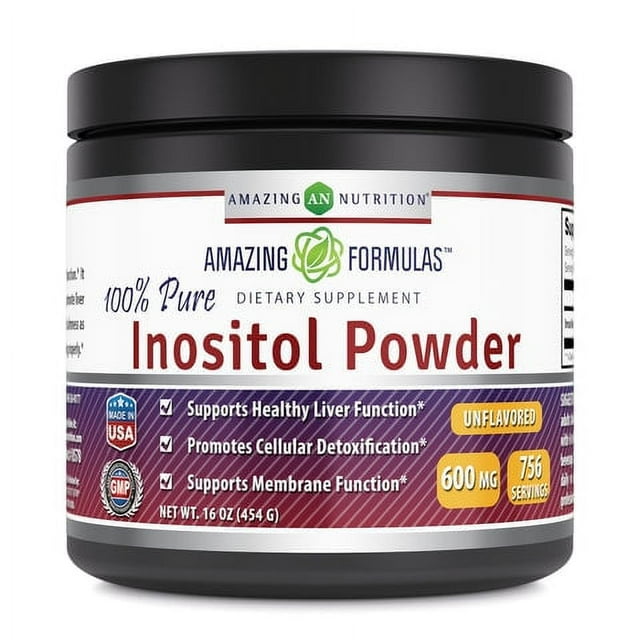 Amazing Formulas Pure Inositol Powder Power Supplement, 600mg Per ...