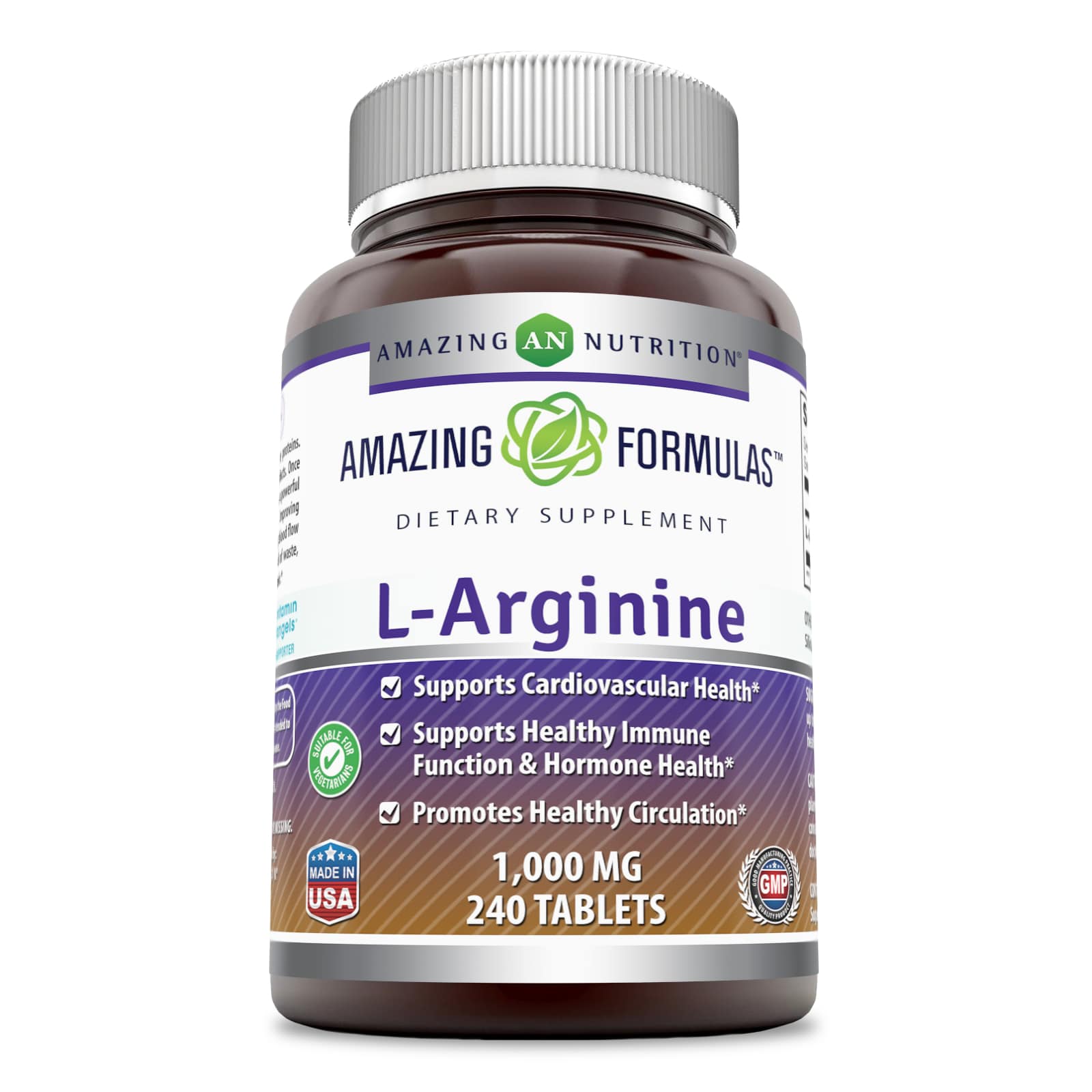 Amazing Formulas L-Arginine 1000 Mg 240 Tablets - Walmart.com