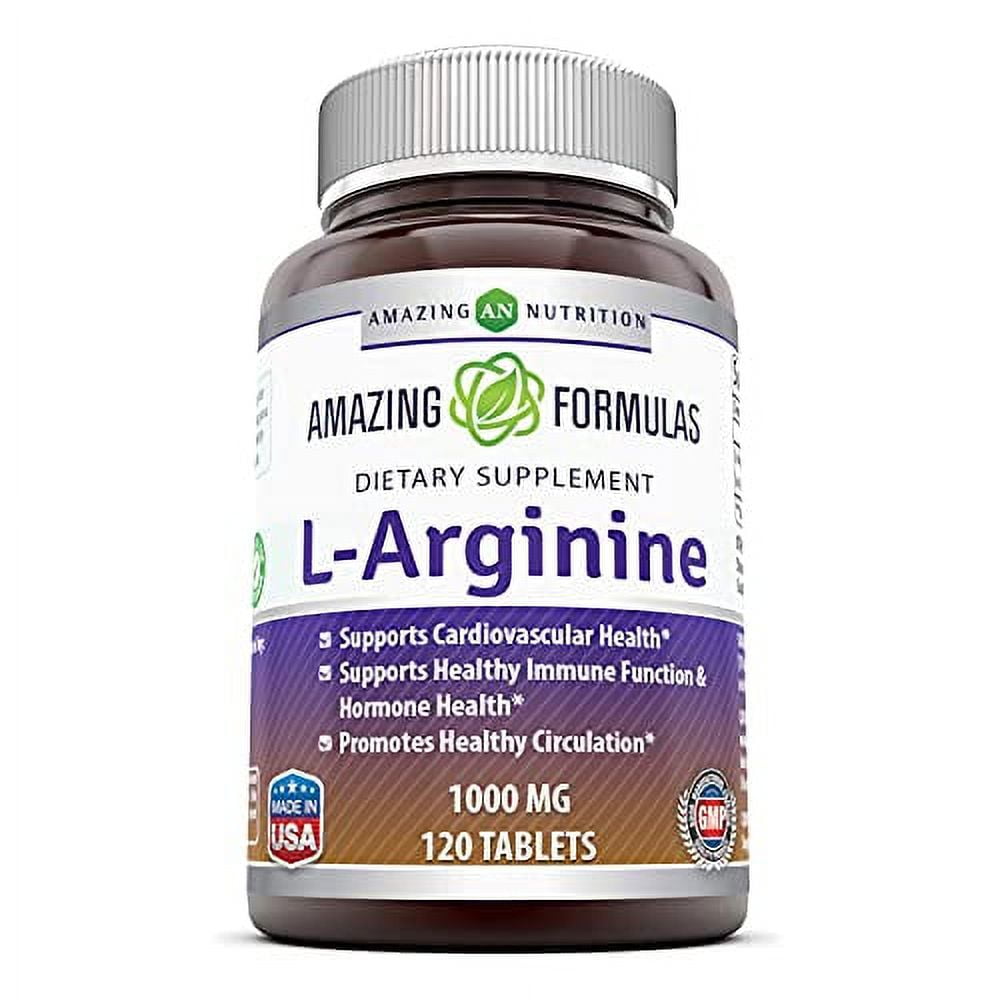 Amazing Formulas L-Arginine 1000mg 120 Tablets Dietary Supplement ...