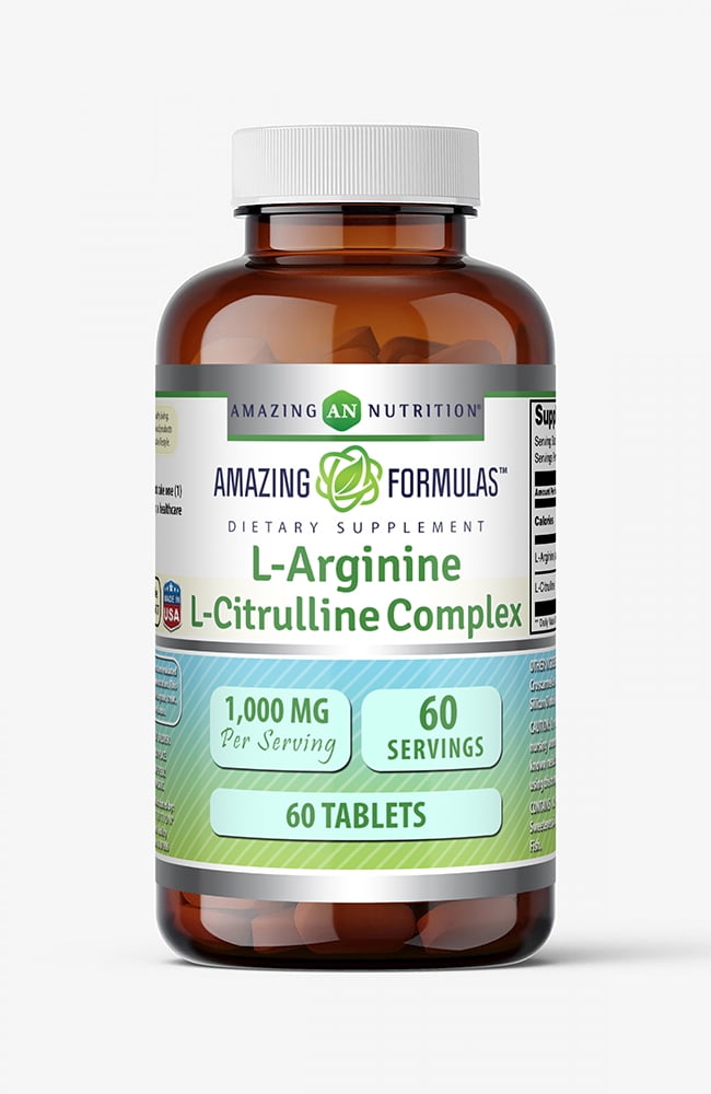 Amazing Formulas L-Arginine/L-Citrulline Complex 1000mg Per Serving 60 ...