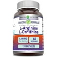 Amazing Formulas L-Arginine/L-Ornithine 1500 Mg Per Serving 120 ...