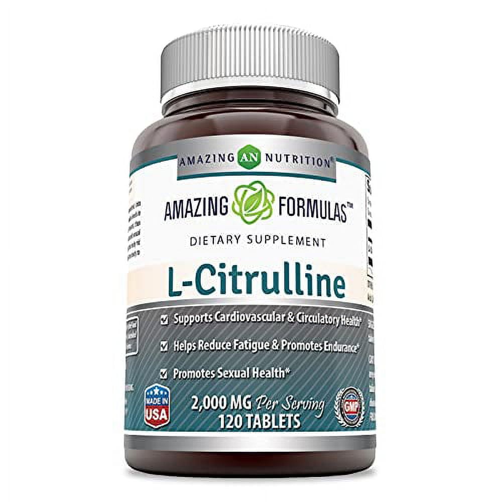 Amazing Formulas L Citrulline .. 2000mg Per Serving 120 .. Tablets (Non ...