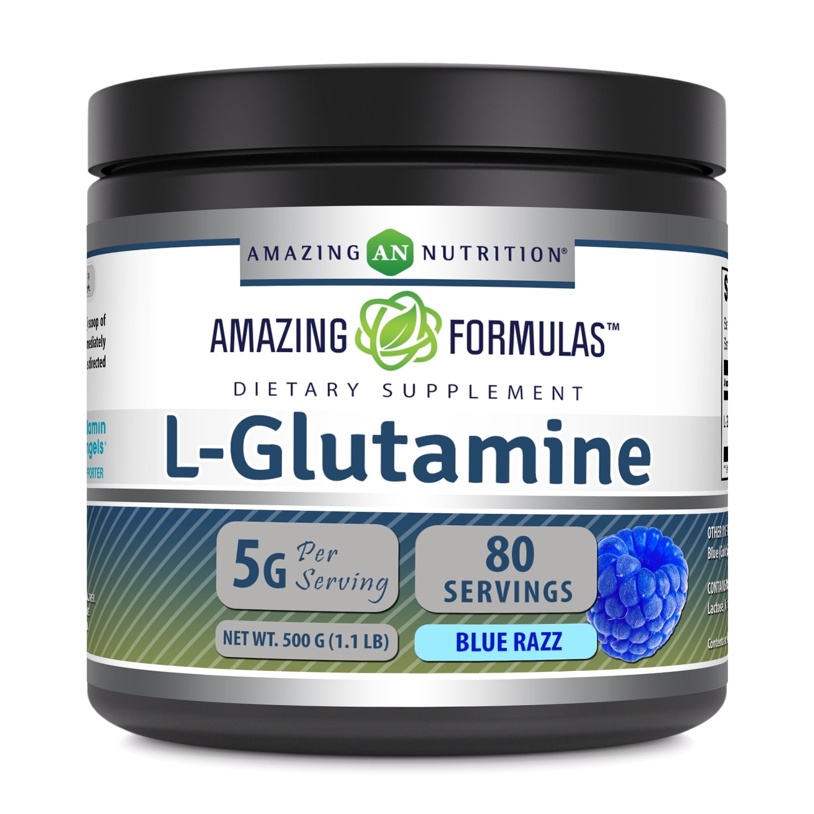 Amazing Formulas L-Glutamine Powder Supplement, 5000 mg, 80 Servings ...
