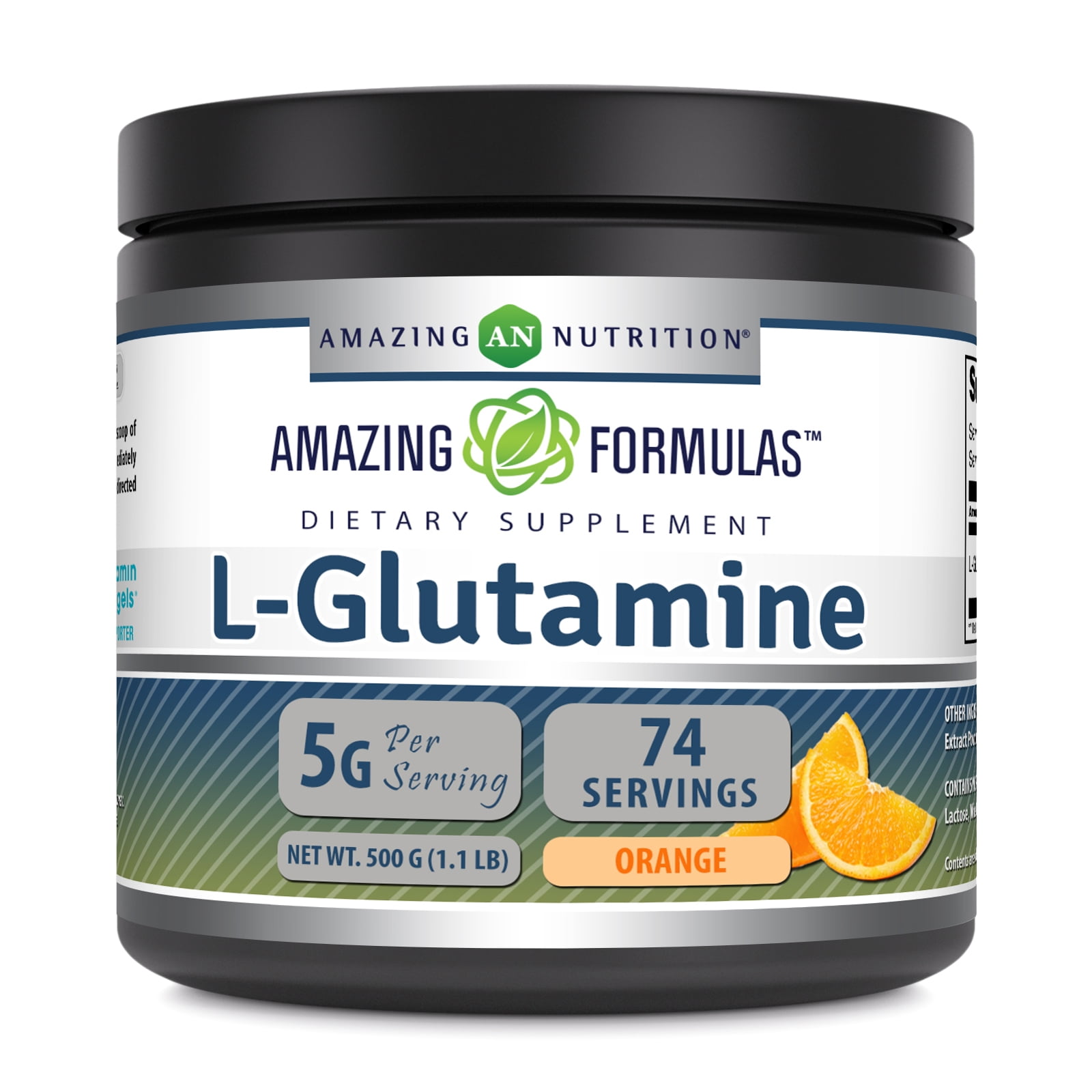 Amazing Formulas L-Glutamine 1.1 Lb Powder Supplement | 5000 Grams ...