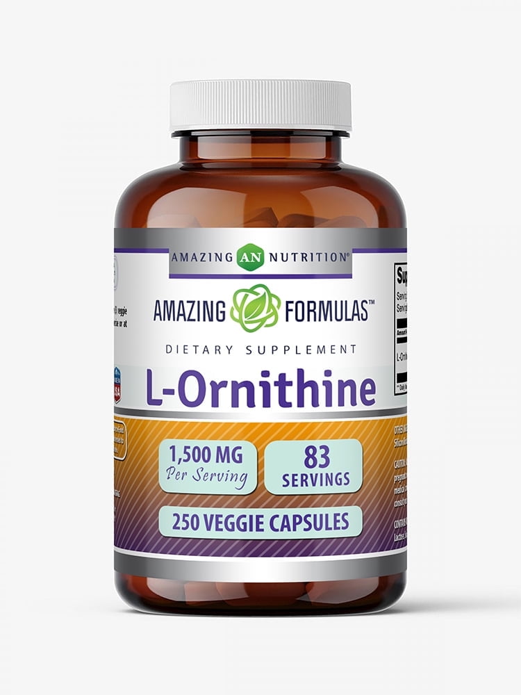 Amazing Formulas L-Ornithine 1500 Mg Per Serving 250 Veggie Capsules ...