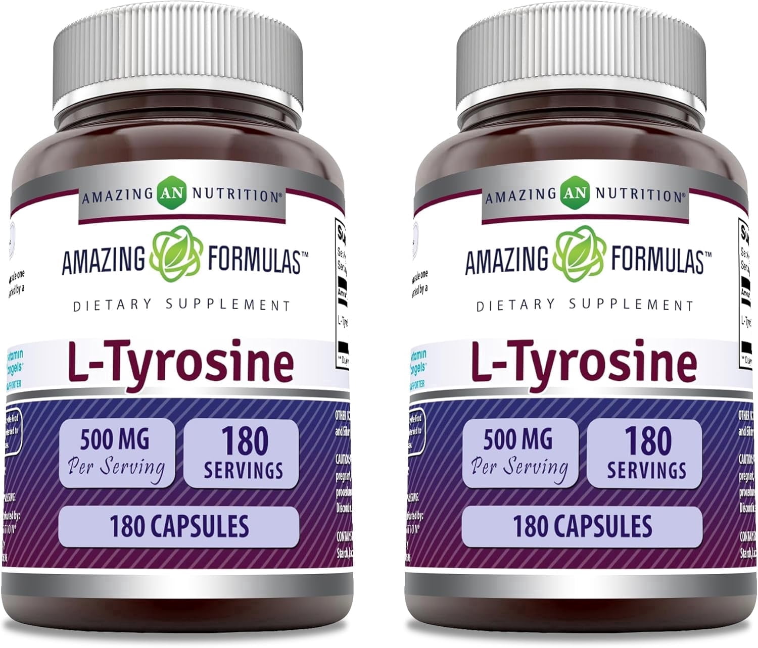 Amazing Formulas L-Tyrosine 500 mg Per Serving 180 Capsules | Amino ...