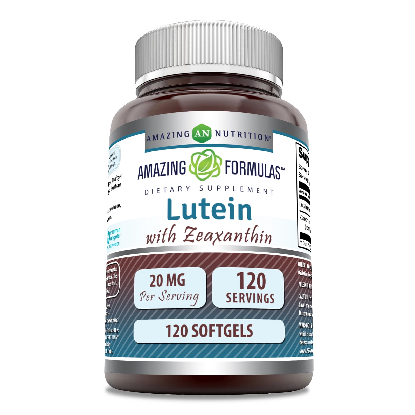 Amazing Formulas Lutein 20 mg with Zeaxanthin 1000 mcg - 120 Softgels ...