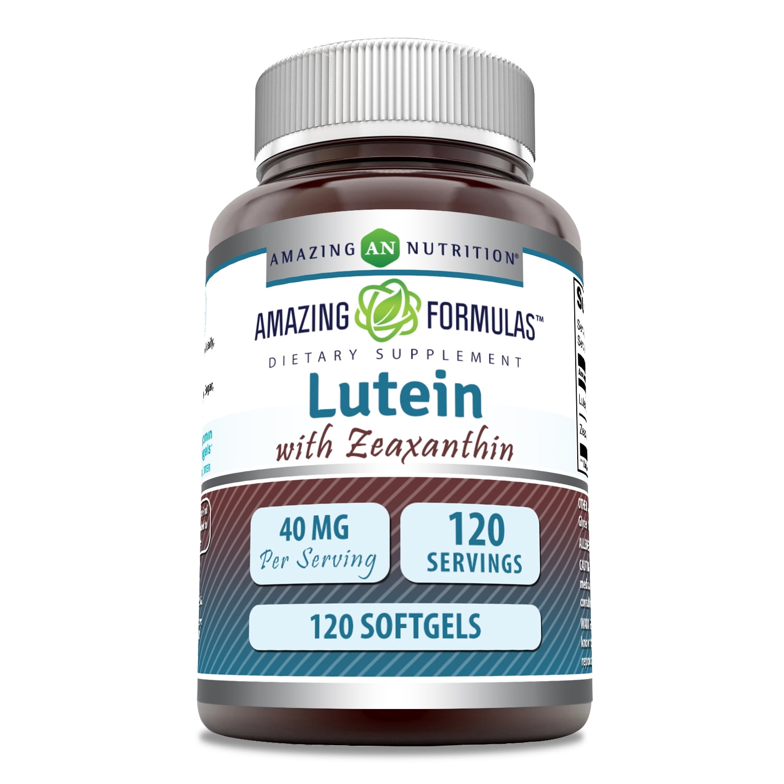Amazing Formulas Lutein 40 mg, Zeaxanthin 1000 mcg, 120 Softgels ...