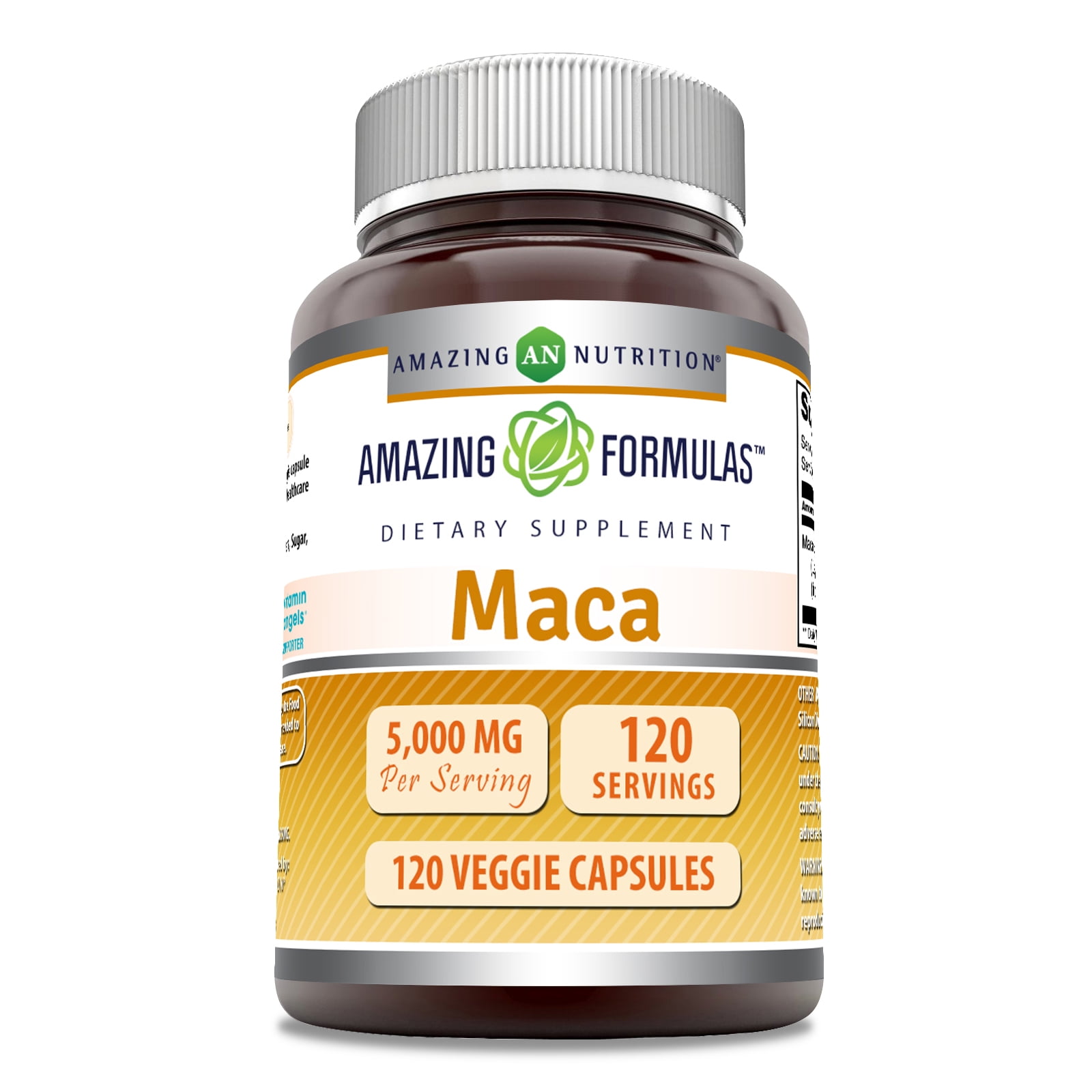 Amazing Formulas Maca 5000 mg Per Serving, 120 Veggie Capsules | Extra ...