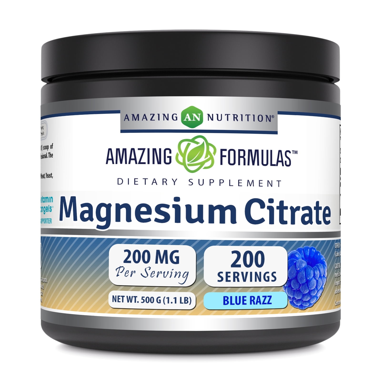 Amazing Formulas Magnesium Citrate 500 Grams Powder | 1.1 Lb Supplement ...