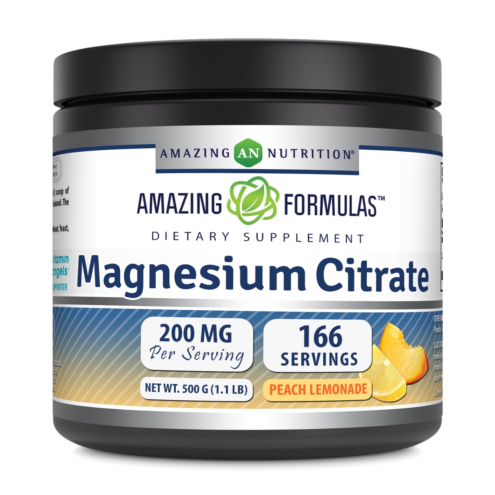 Amazing Formulas Magnesium Citrate Powder | 1.1 Lb | Peach Lemonade ...