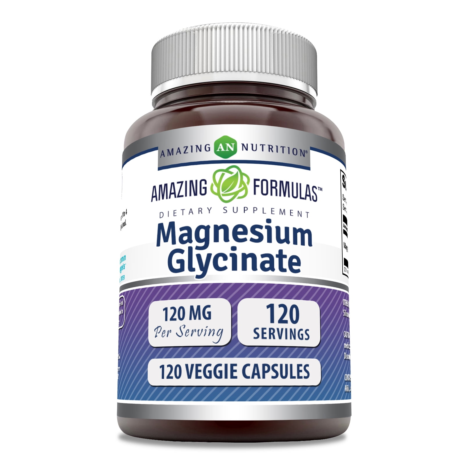 Amazing Formulas Magnesium Glycinate 120mg Veggie Caps, 120 Servings ...