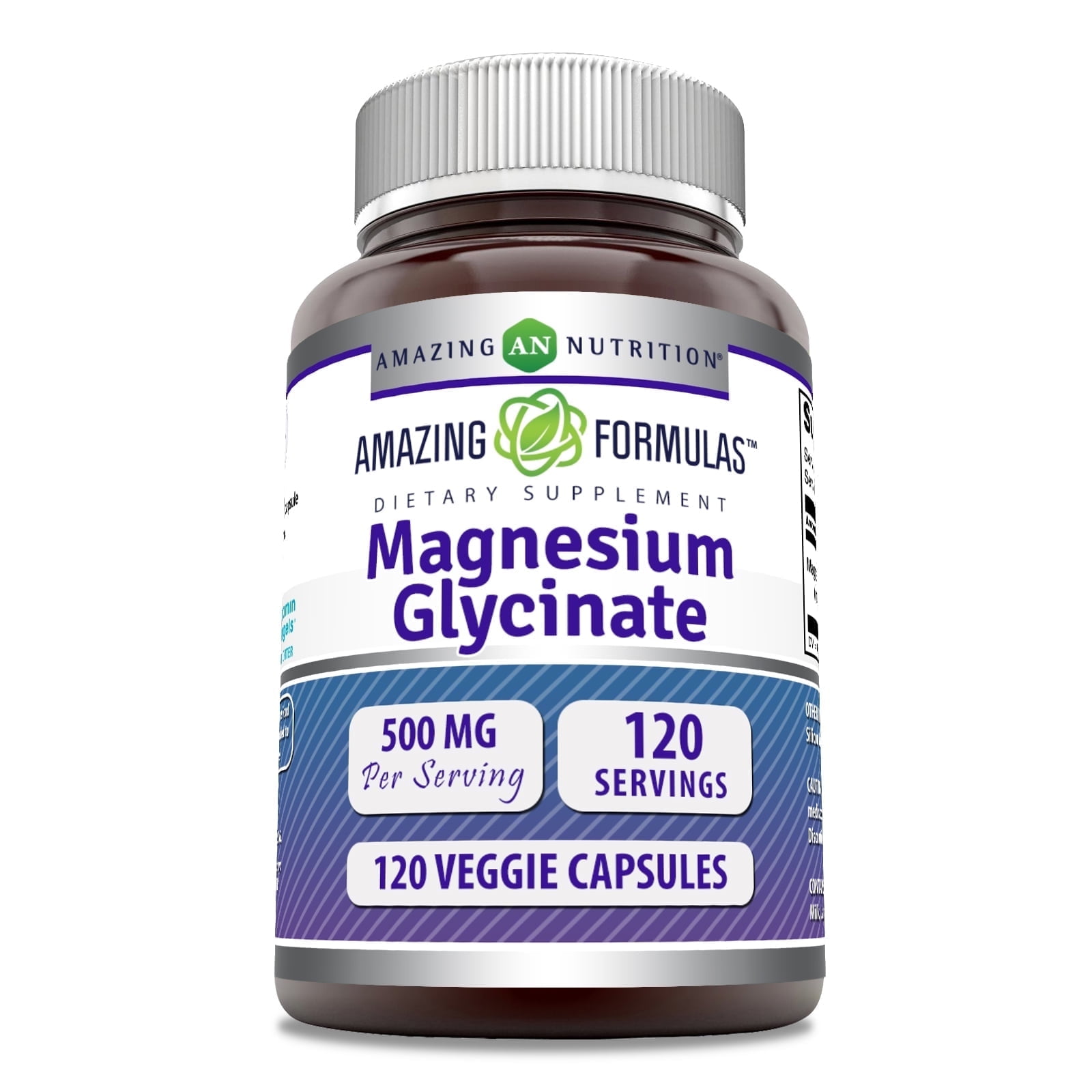 Amazing Formulas Magnesium Glycinate 500 Mg, 60 Veggie Capsules ...