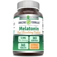 Amazing Formulas Melatonin 12mg, 365 Tablets, 1 Year Supply, Citrus ...