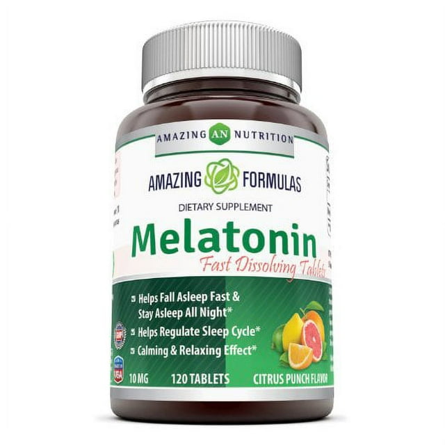 Amazing Formulas Melatonin (Citrus Flavor) 10 Mg 120 Tablets - Walmart.com